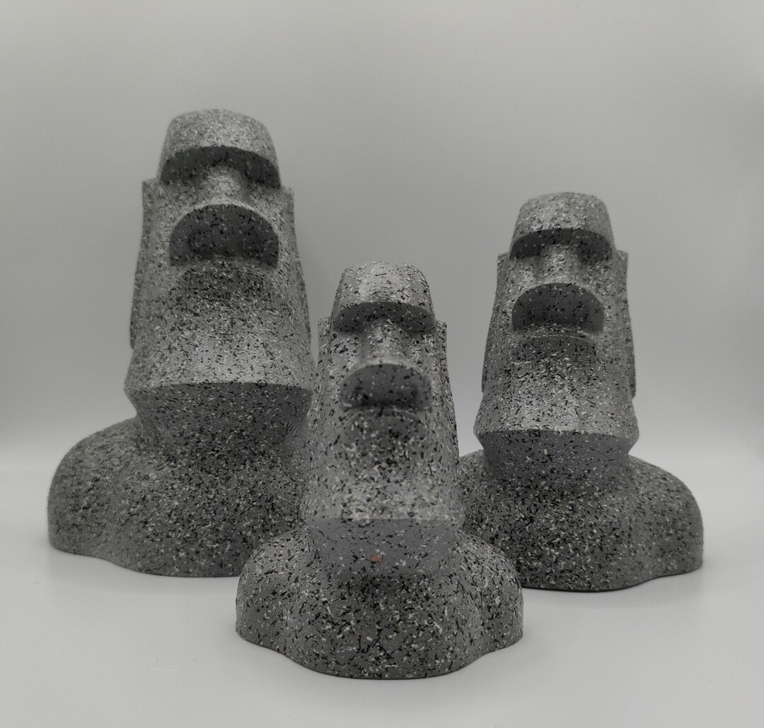 3D Printed Moai / Easter Island Garden Statue/model Individual/set - Etsy