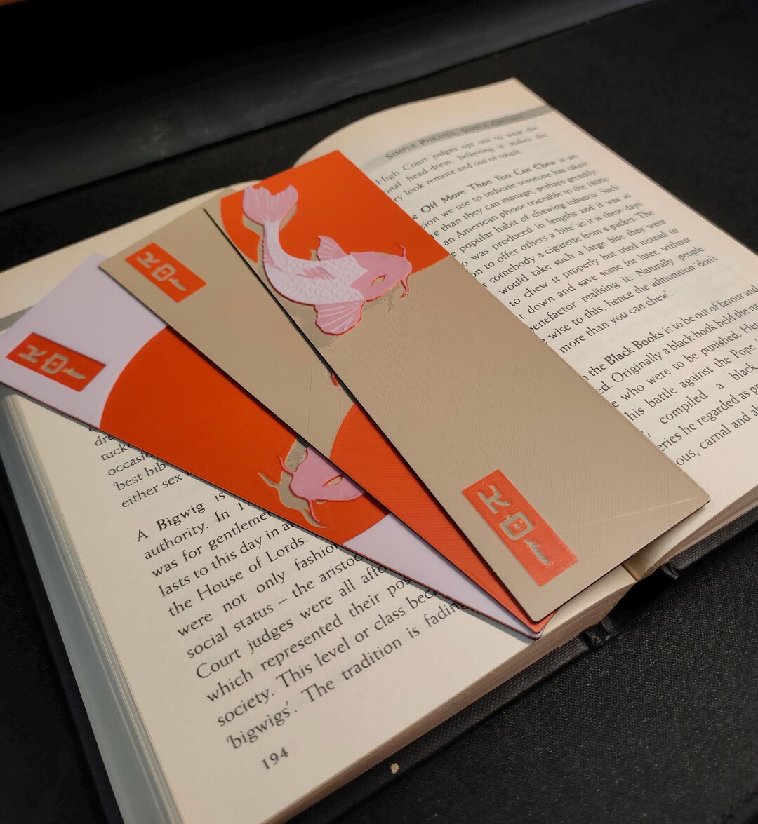 Koi Fish Themed Bookmark Pack of 3 - Etsy