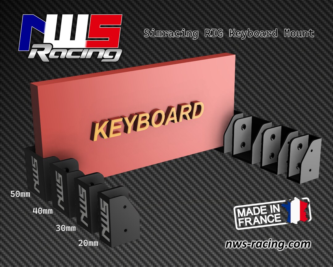 SimRacing RIG Keyboard mount 20 to 50 mm - Etsy France