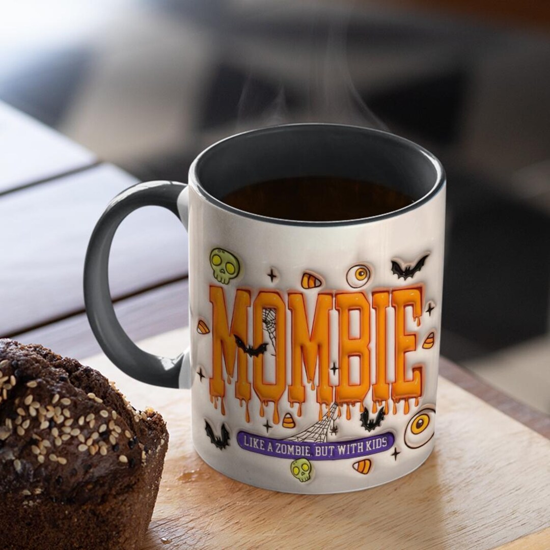 Halloween Mombie Like A Zombie 3d Inflated Effect Mug, Spooky Ghost ...