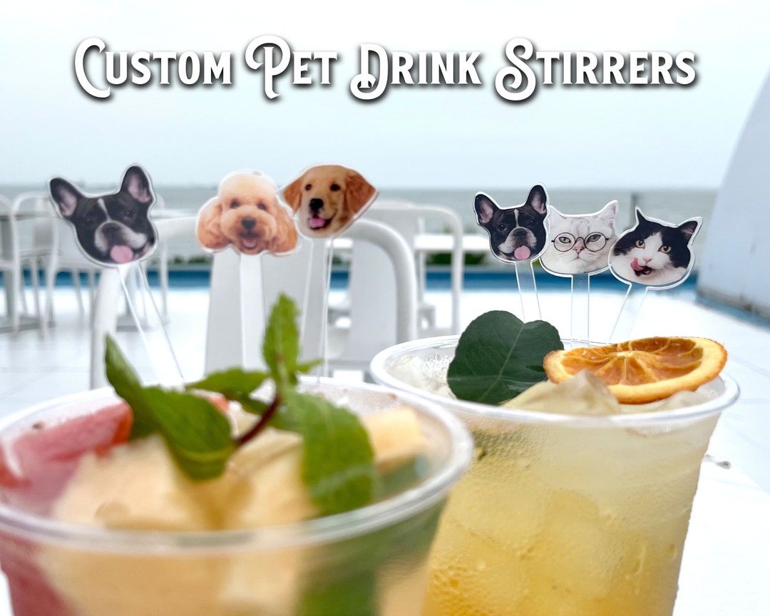 Wedding Pet Stir Sticks, 50 Pcs Double-sided Dog Stir Stick, Watercolor ...