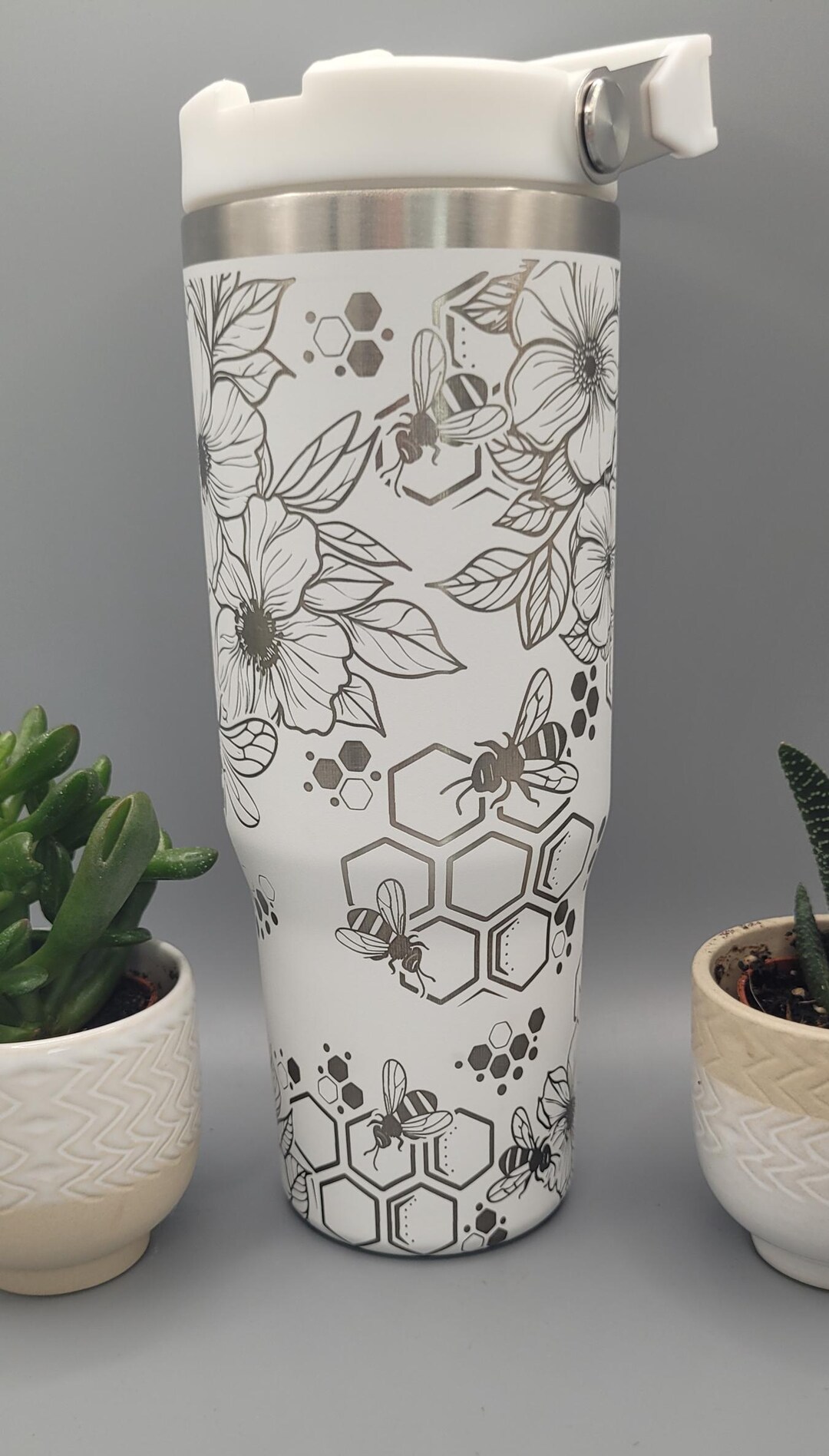 Honey Bees, Bumble Bee, Laser Engraved 30oz Double Wall Insulated ...