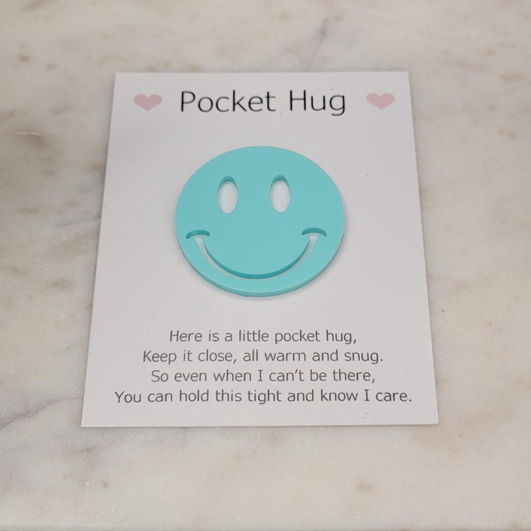 Smiley Face, Happy Face Pocket Hug Token Love Gift Thinking of You ...