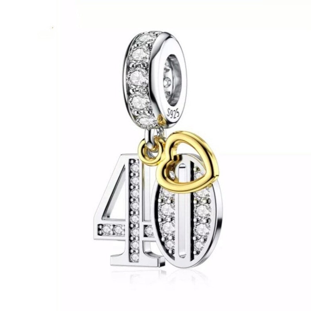 40th Birthday Celebration, 925 Sterling Silver 40th Birthday Dangle ...