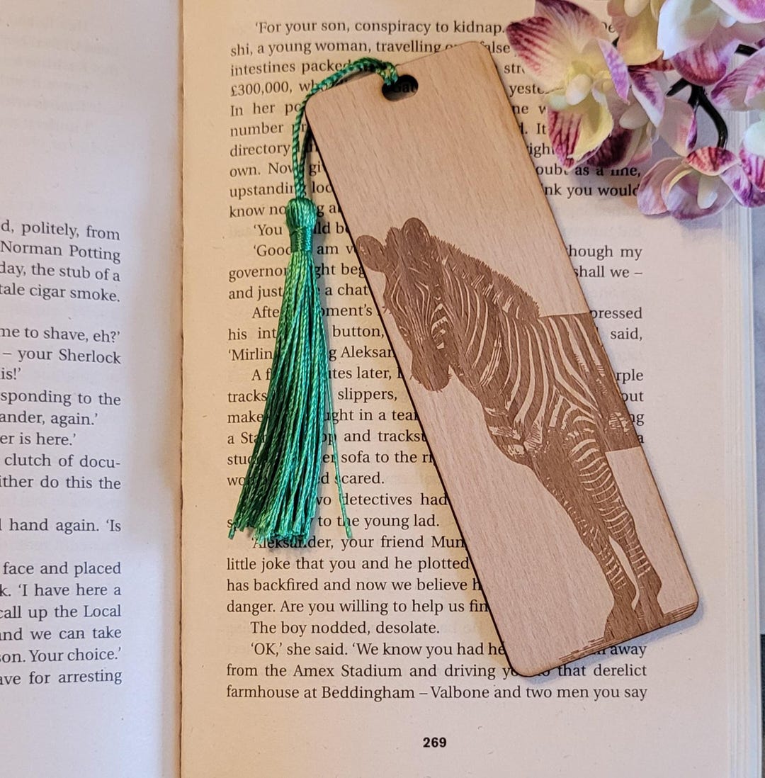 Zebra African Safari, South African Nature Custom Book Wooden ...