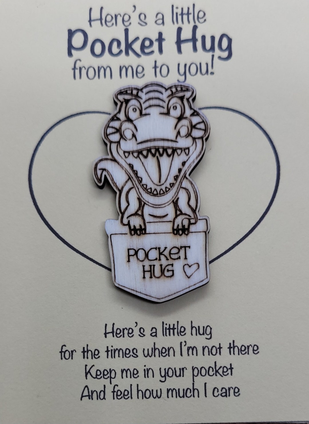 Lizard Handmade Wooden Pocket Hug Token Love Gift Little Pocket Hug ...