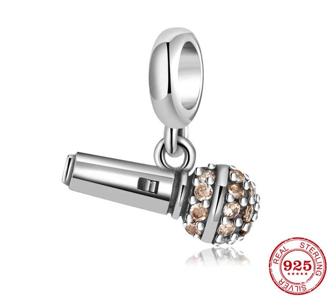 Microphone Charm European Style Bracelets, 925 Sterling Silver ...