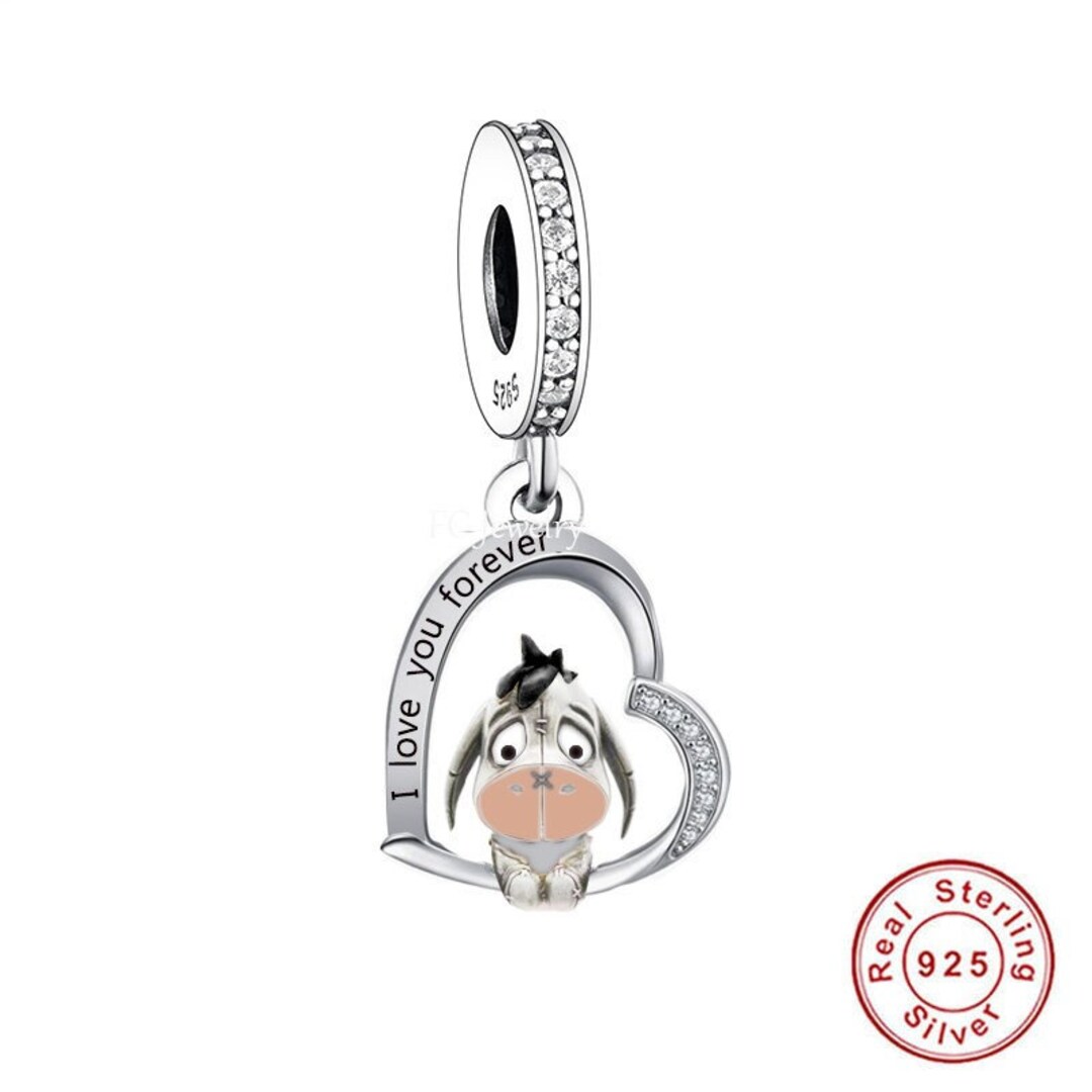 Eeyore Charm, 925 Silver Charm European Style Bracelet , Necklace Charm ...