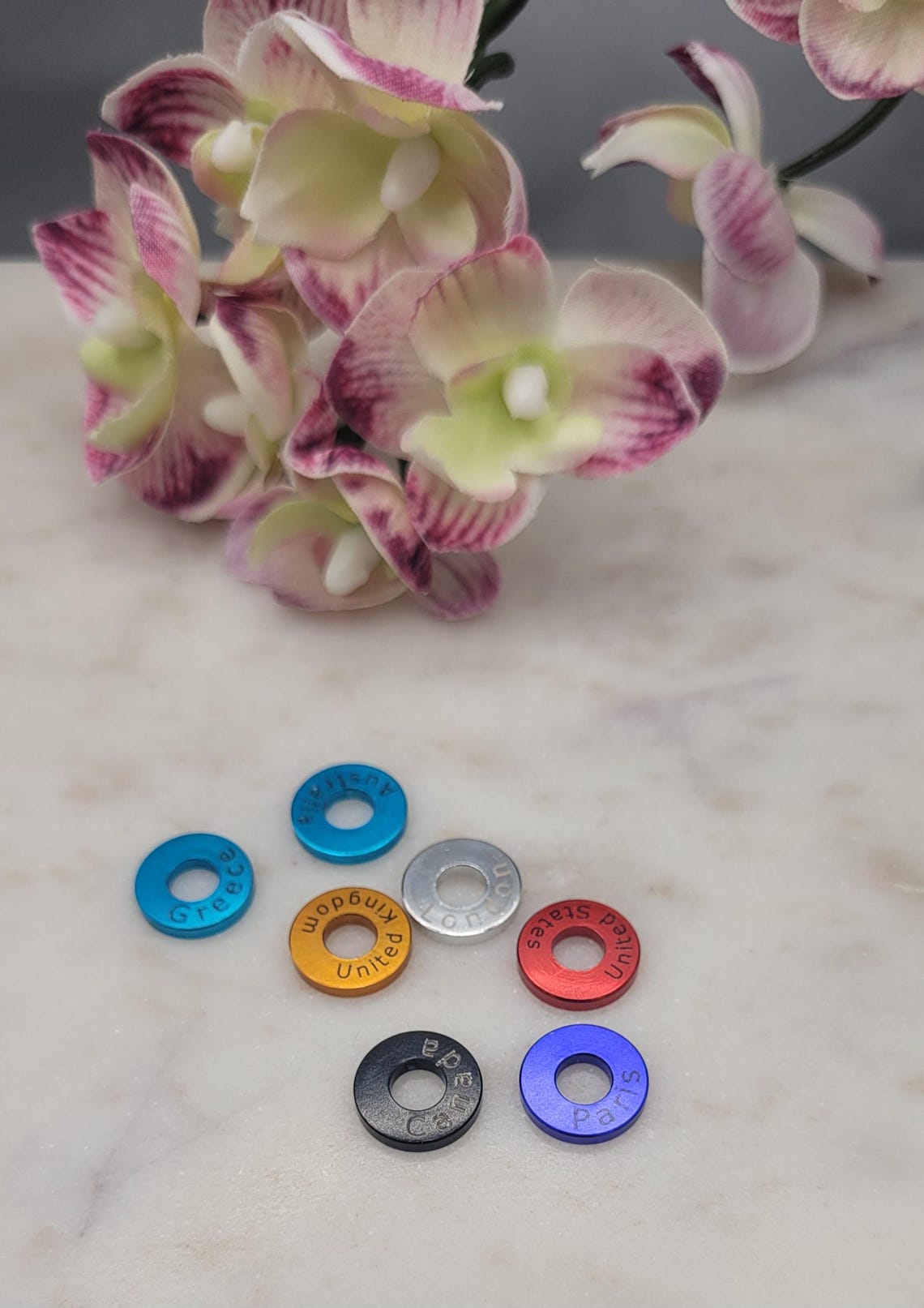 Personalized Country City Town Travel Tokens for Bracelets and ...