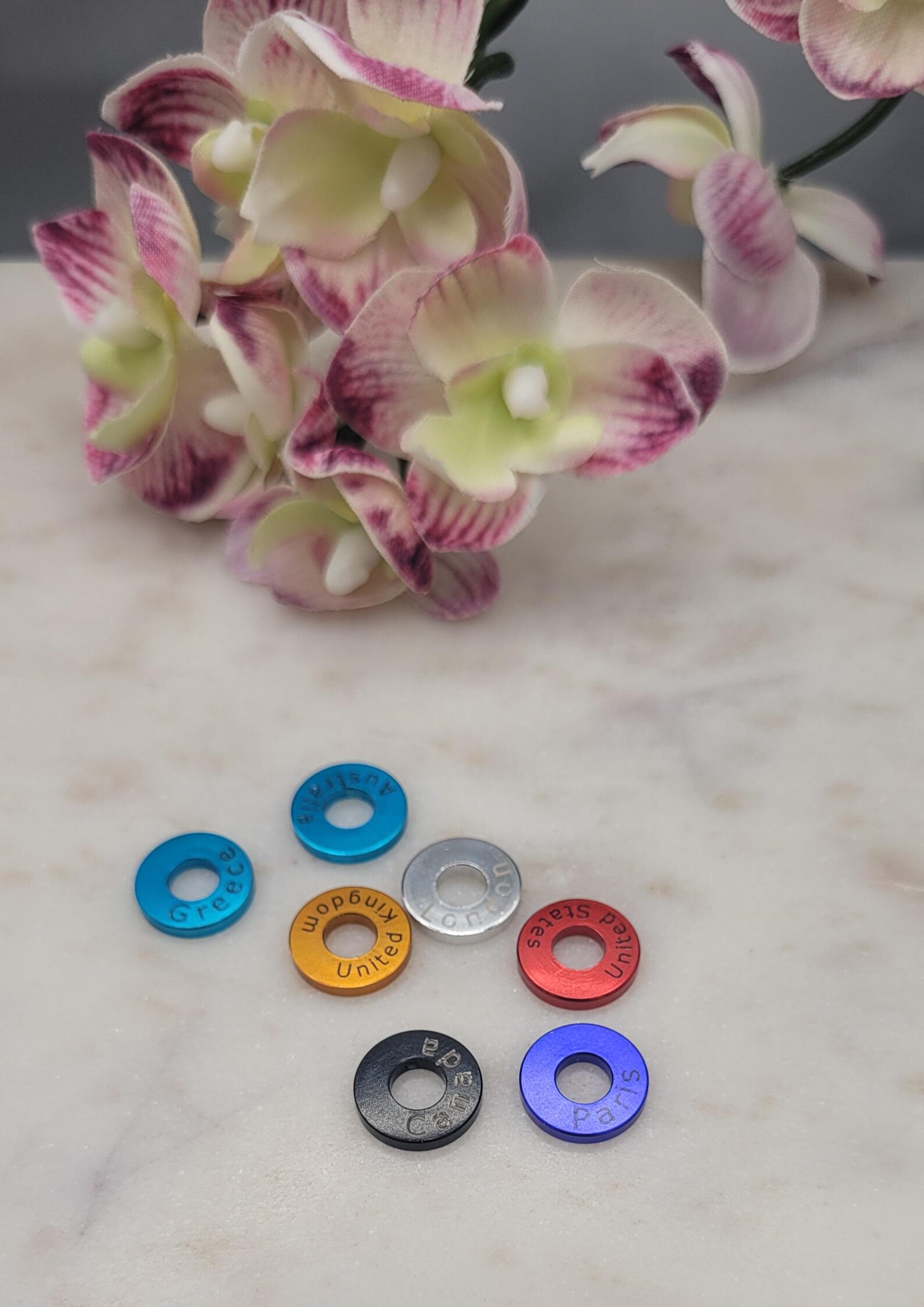 Personalized Country City Town Travel Tokens for Bracelets and ...
