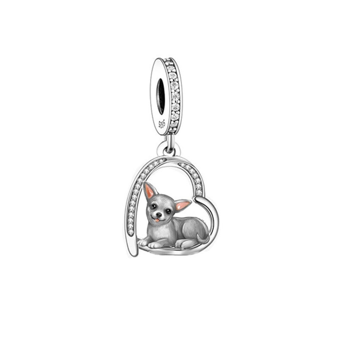 Chihuahua - Puppy Love, Genuine Brand New S925 Sterling Silver Dangle ...