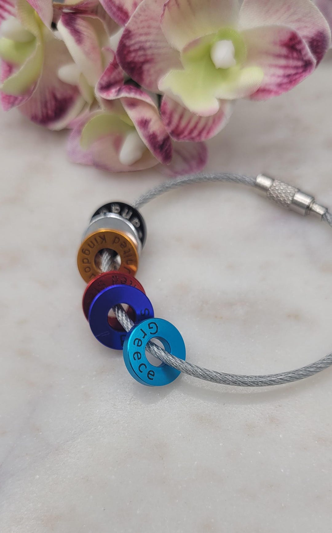 Personalized Country City Town Travel Tokens for Bracelets and ...