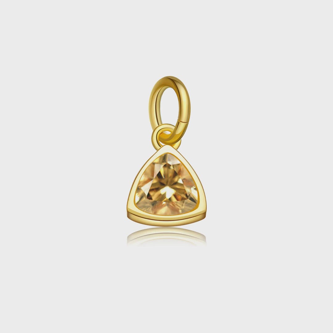 Mini Birth Month November Necklace Pendant Birthstone Charm 925 ...