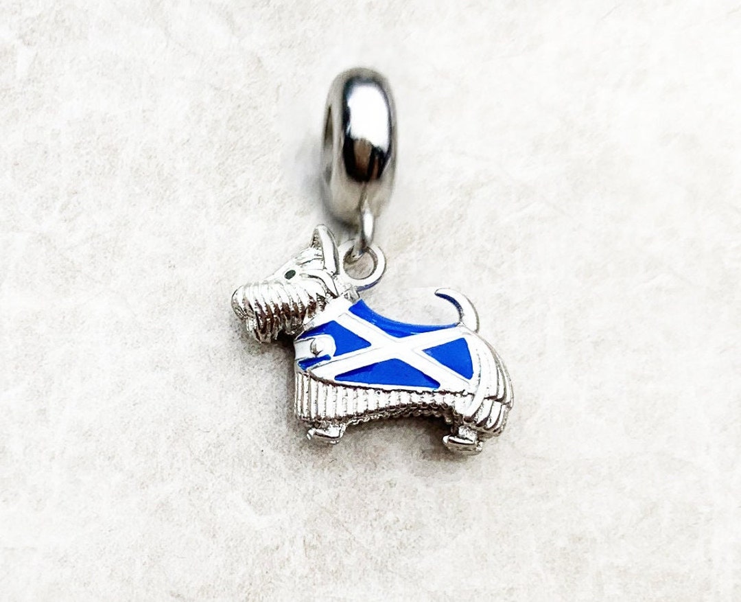 Scotish Terrier Dog Pet Scottish Flag Jewelry, Dog Lover, Dog Charm ...