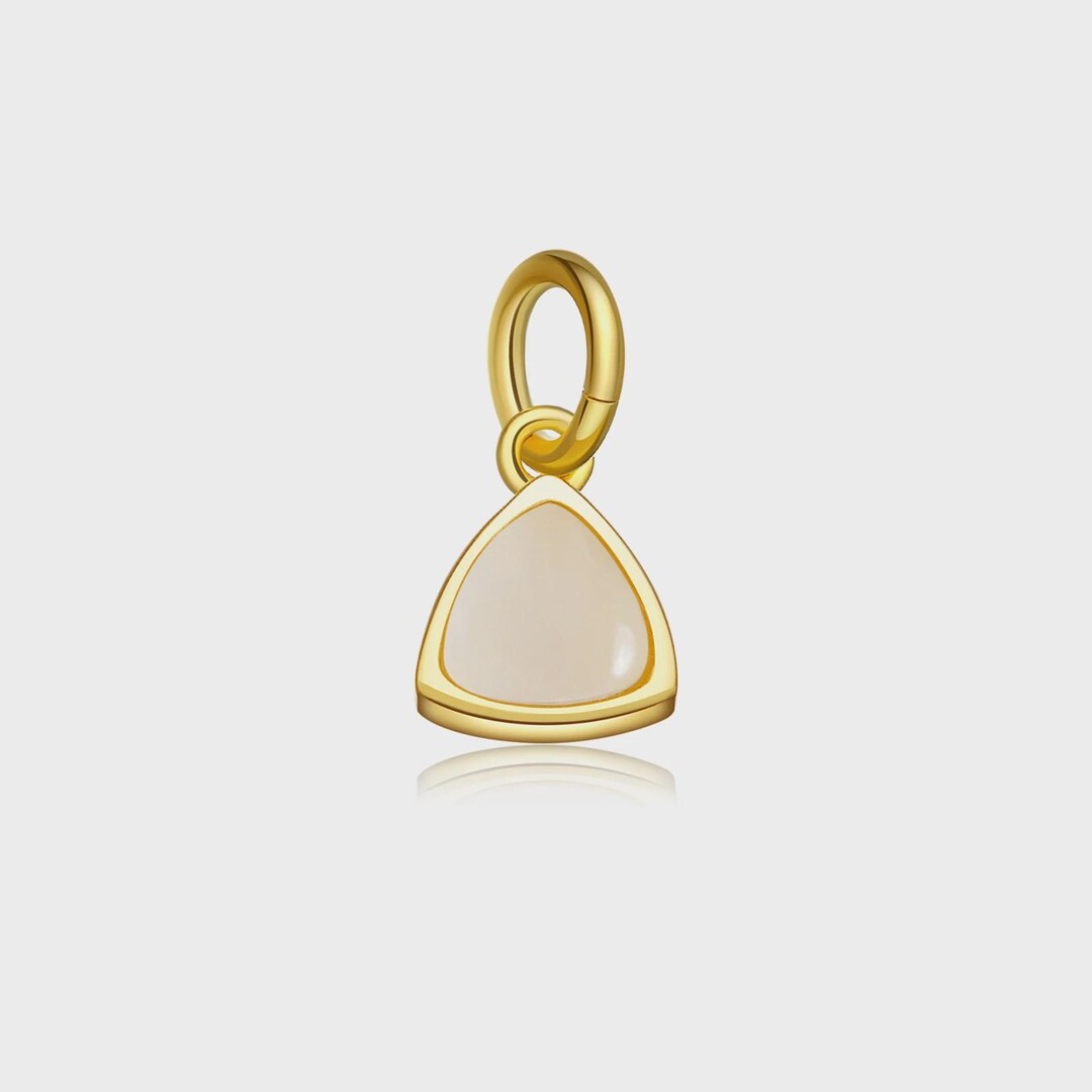 Mini Birth Month October Necklace Pendant Birthstone Charm 925 Sterling ...