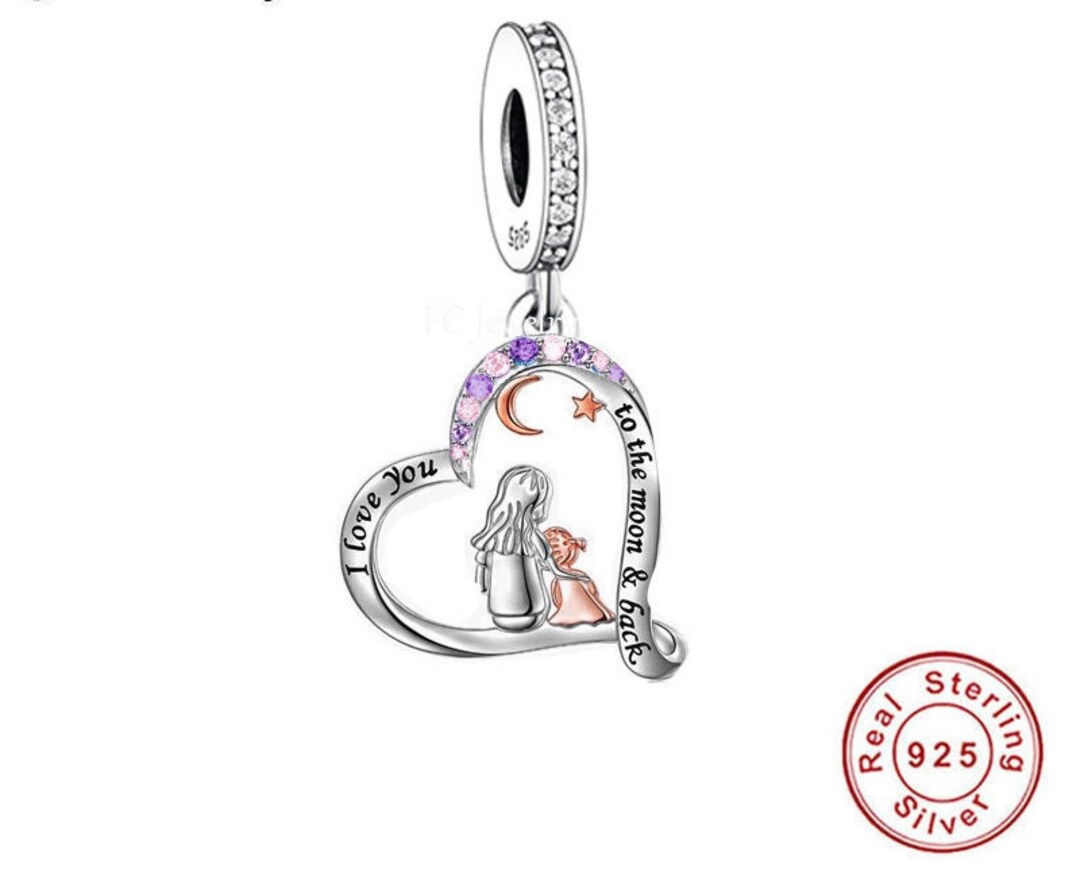 Mum Charm, Mother & Daughter Charm , I Love You to the Moons and Back ...