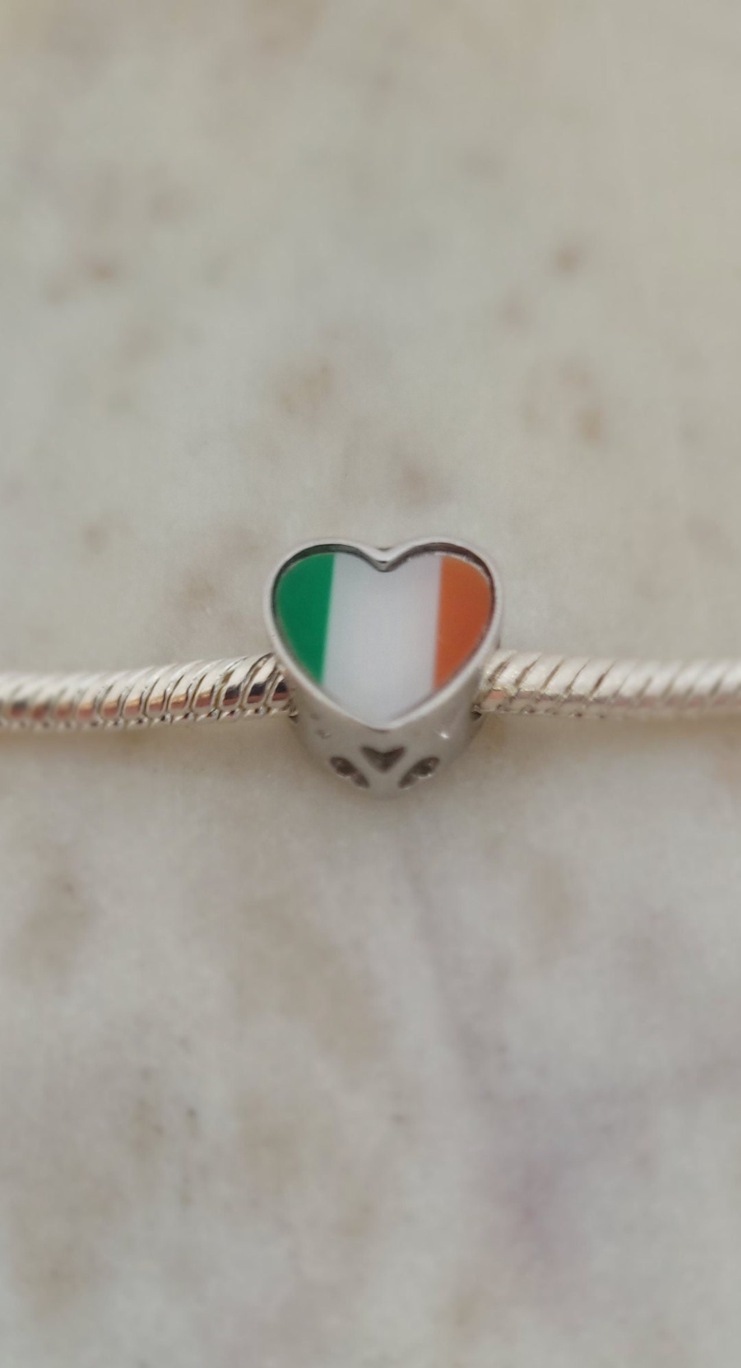 Love Ireland Heart Flag Charm, Country Flag Charm 925 Silver Charm ...