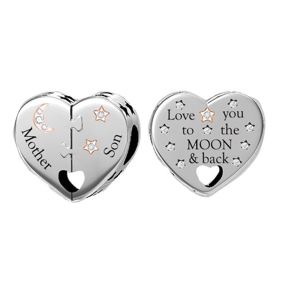 Mother Son Charm European style 925 Sterling Silver Mother Son Jewelry Mother Son Gift Mother Son Keepsake Mother Son Bracelet Charm