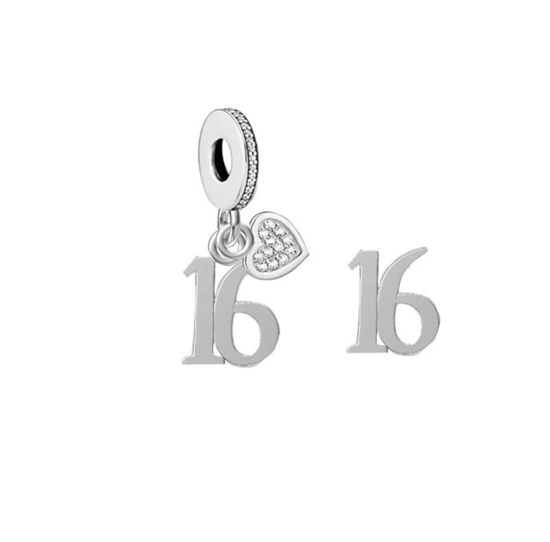 Sweet 16th Birthday 925 Sterling Silver 16th Birthday Dangle Charm Bead ...