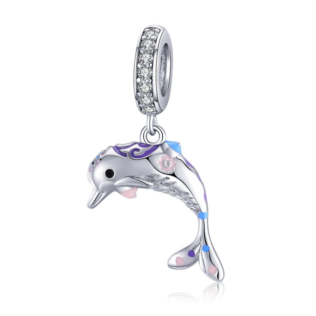 Dolphin Beach Sea Charm European Style Charm Sterling Silver Charm ...