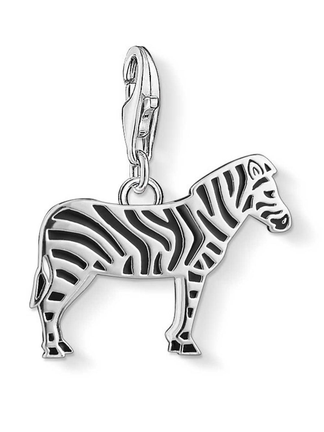 African Zebra Animal Charm With Lobster Claw Made From Sterling Silver ...