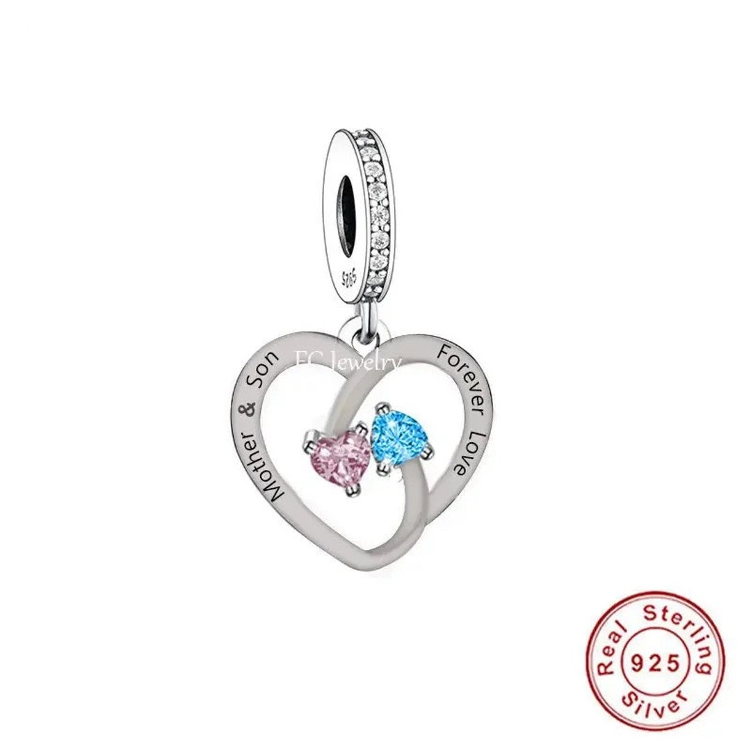 Mother Son Charm European Style, 925 Sterling Silver, Mother Son ...