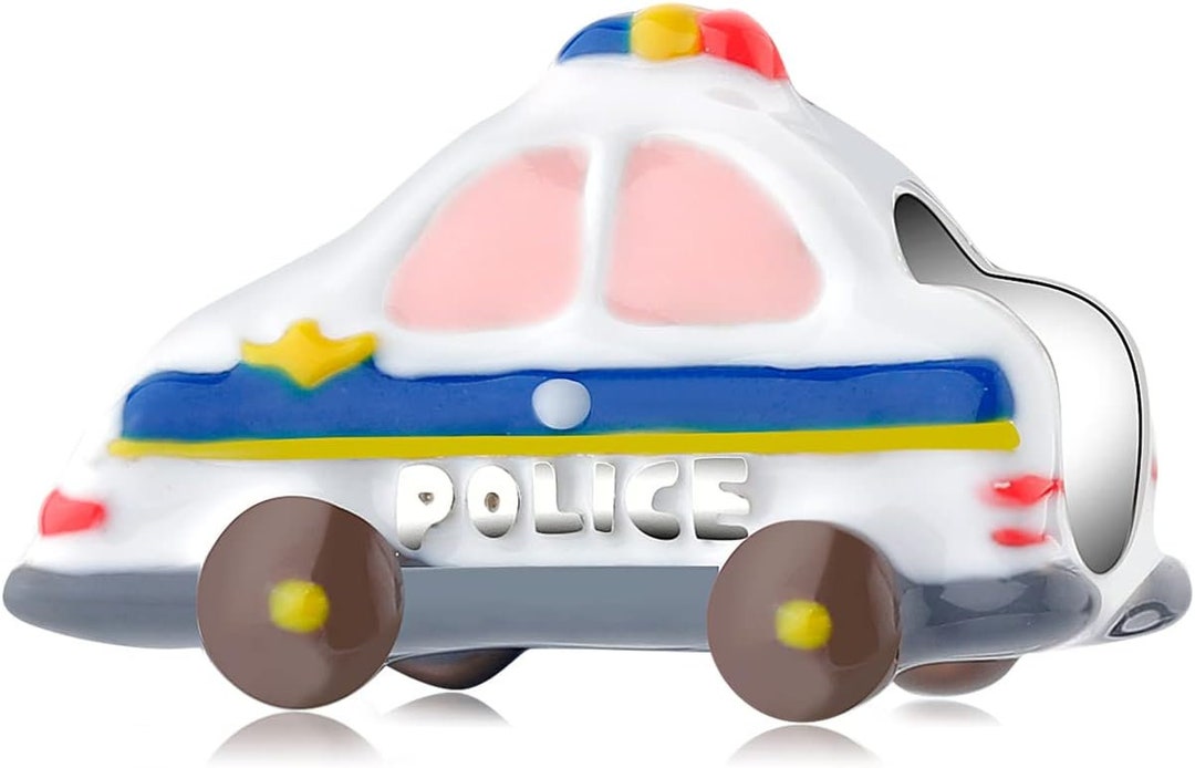 Police Charm, Anime Charm, Cartoon Charm, Police Car Charm S925 ...