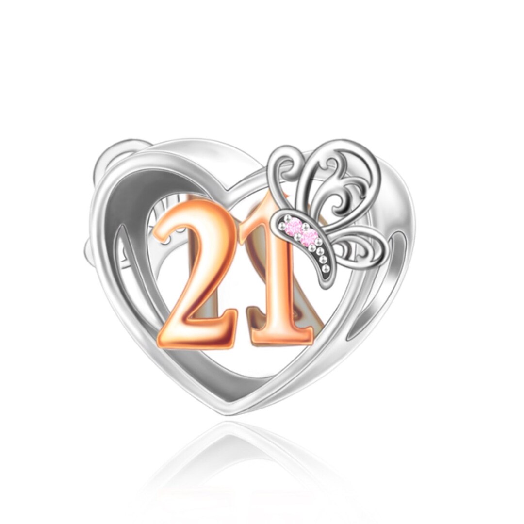 21st Birthday Celebration, 925 Sterling Silver 21st Birthday Dangle ...