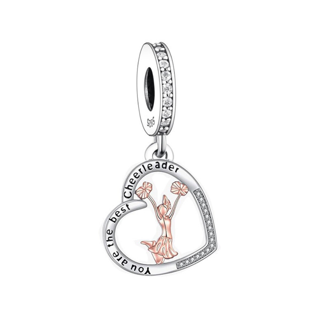 Love Cheerleading Dangle Charm 925 Silver Charm Fits European Bracelet ...