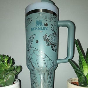 Original Stanley Turtles, Under the Sea, Ocean Theme Engraved Tumbler ...