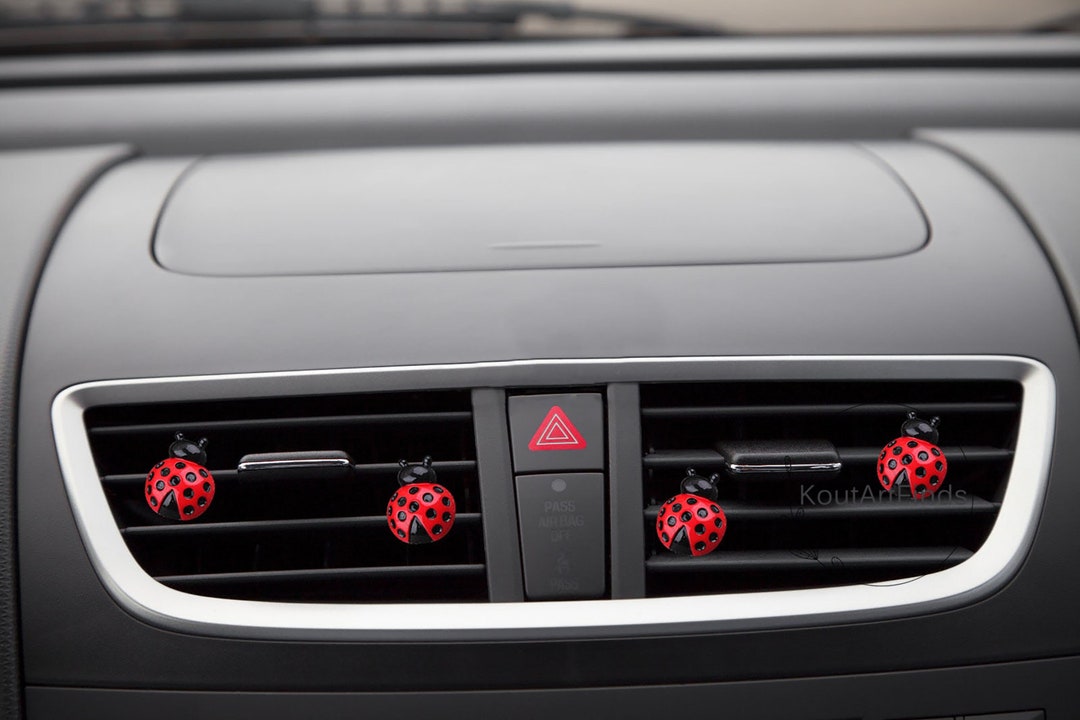 Red Ladybug Car Vent Clips, Insect Car Accessory for New Car, Cute Car ...