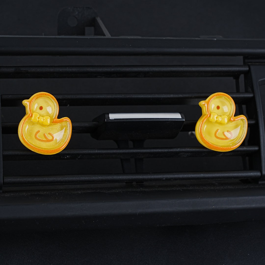 2pcs Duck Vent Clips Decoration, Cartoon Duck Car Air Vent Clips, Car ...
