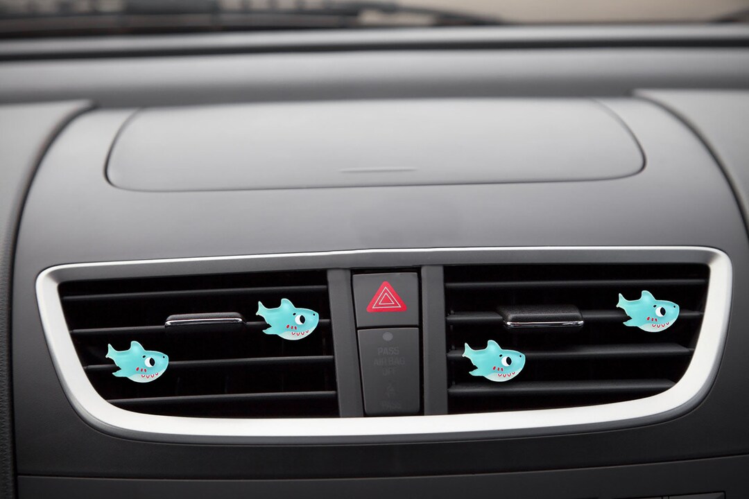 2pcs/set Small Shark Car Vent Air Clips, Car Air Vent Clips Decor, Car ...