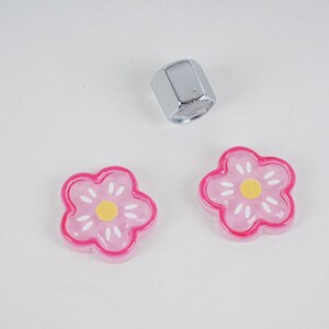 Pink Flower Valve Caps Set, Flower Tire Valve Stem Caps, Valve Caps for ...