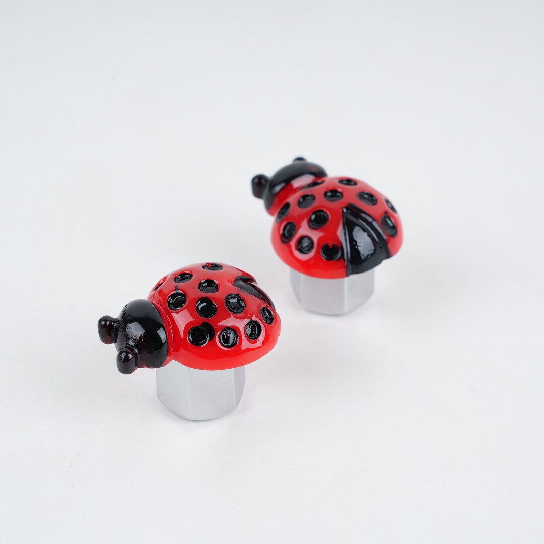Red Ladybug Tire Valve Cap Set, Ladybug Valve Stem Cover, Car Wheel ...