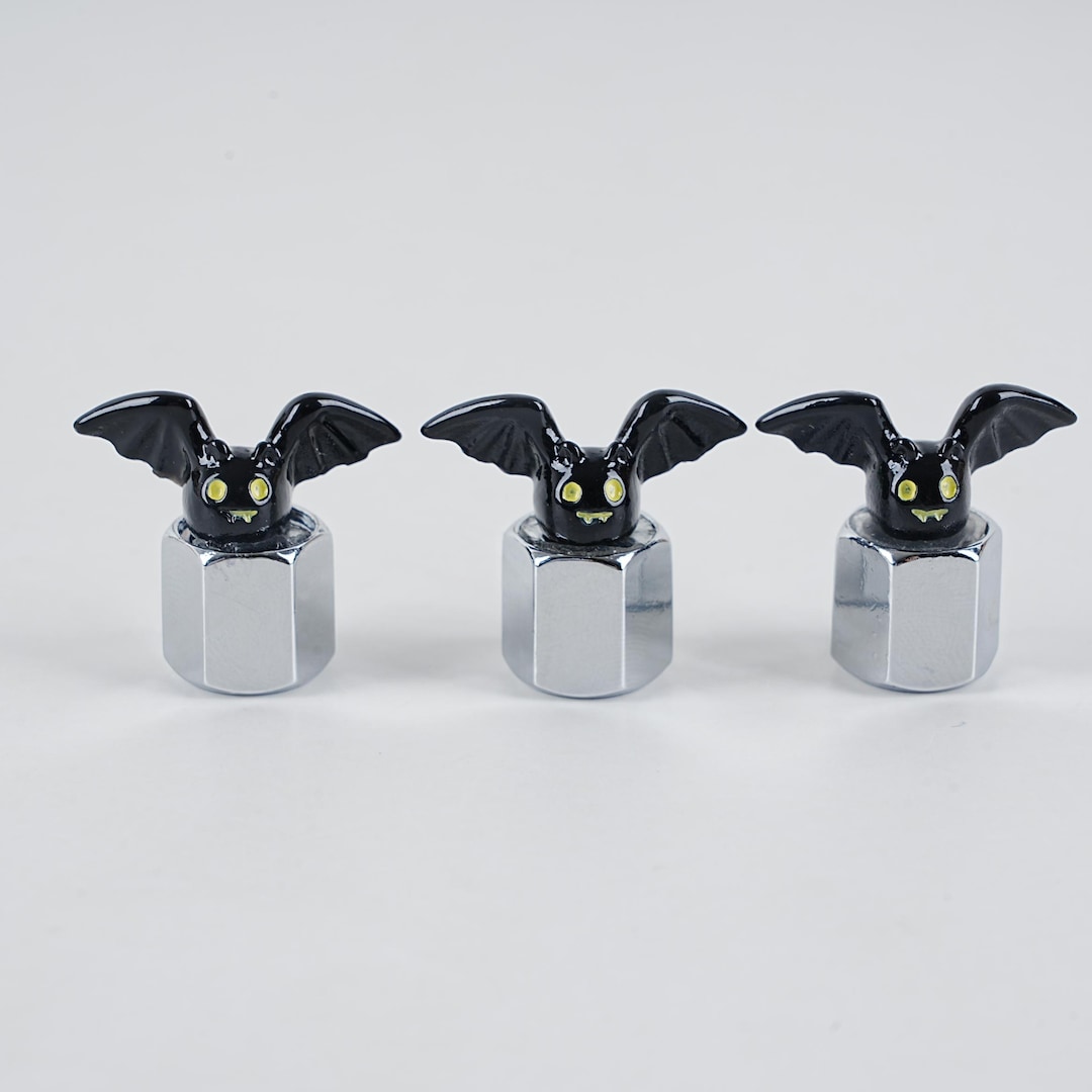 Funny Bat Car Tire Valve Stem Caps, Halloween Air Stem Caps, Universal ...