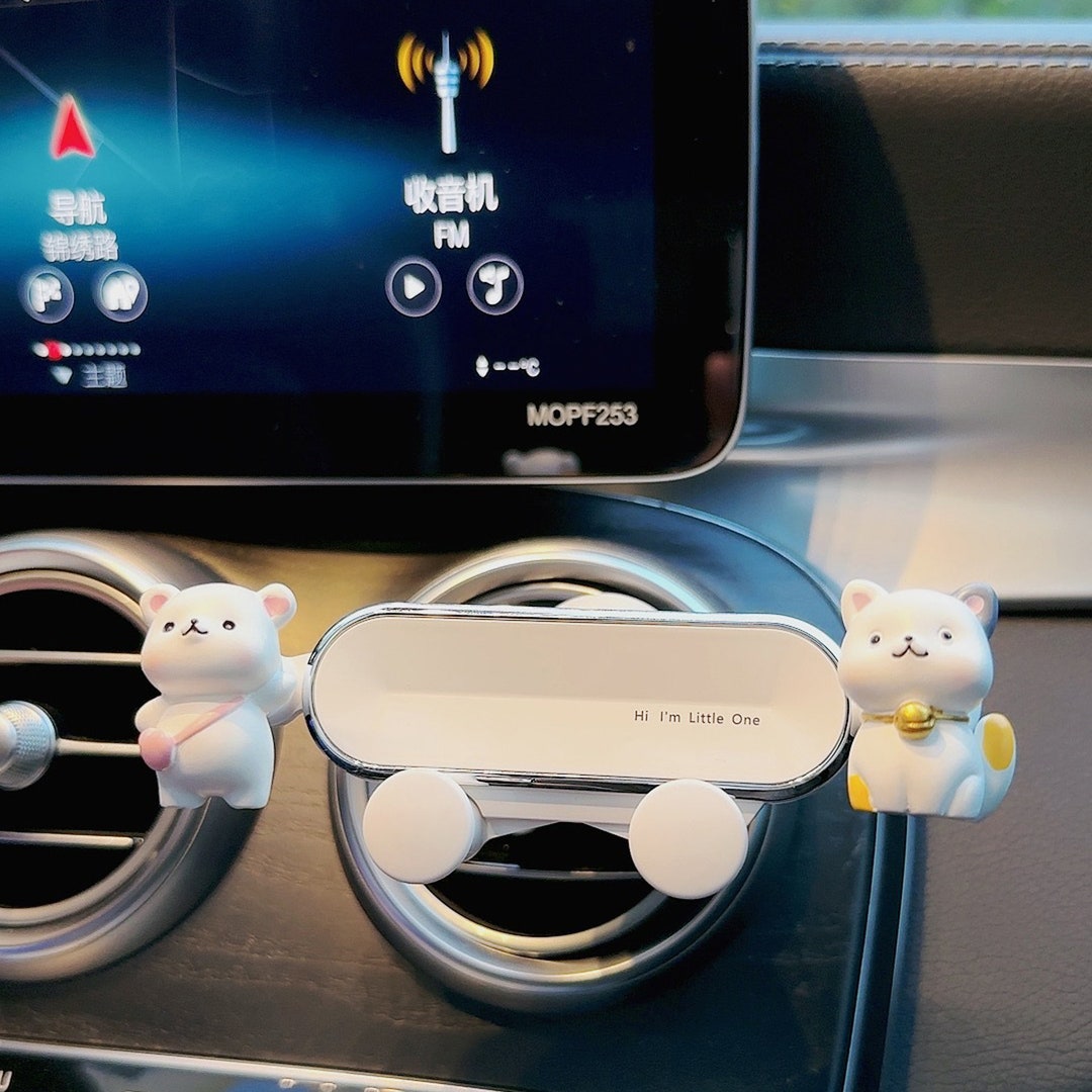 Cute Phone Holder White Phone Stand Cute Phone Mount Car - Etsy