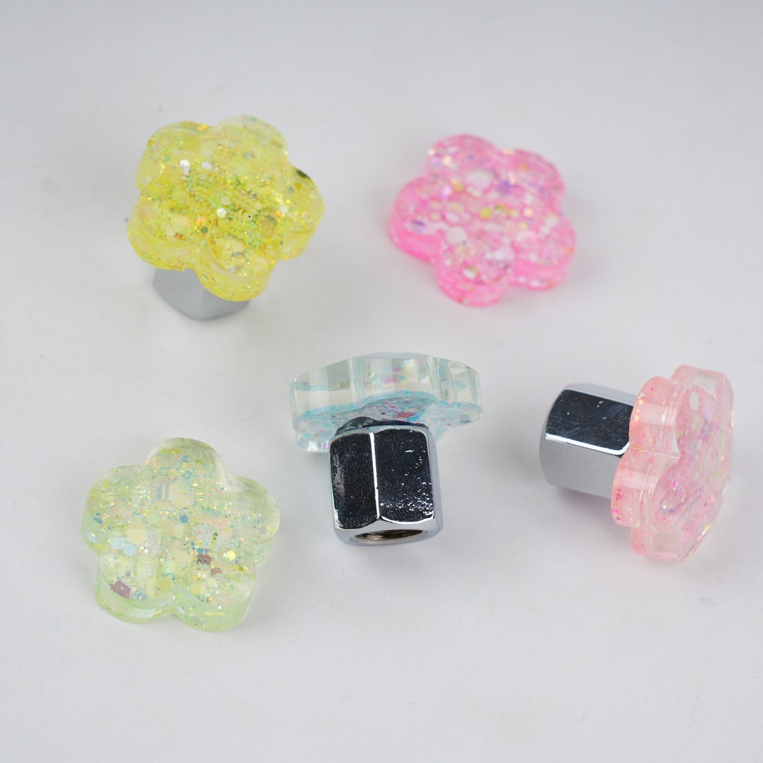 Blingbling Cherry Blossoms Valve Cap Set, Cute Flower Valve Stem, Valve ...