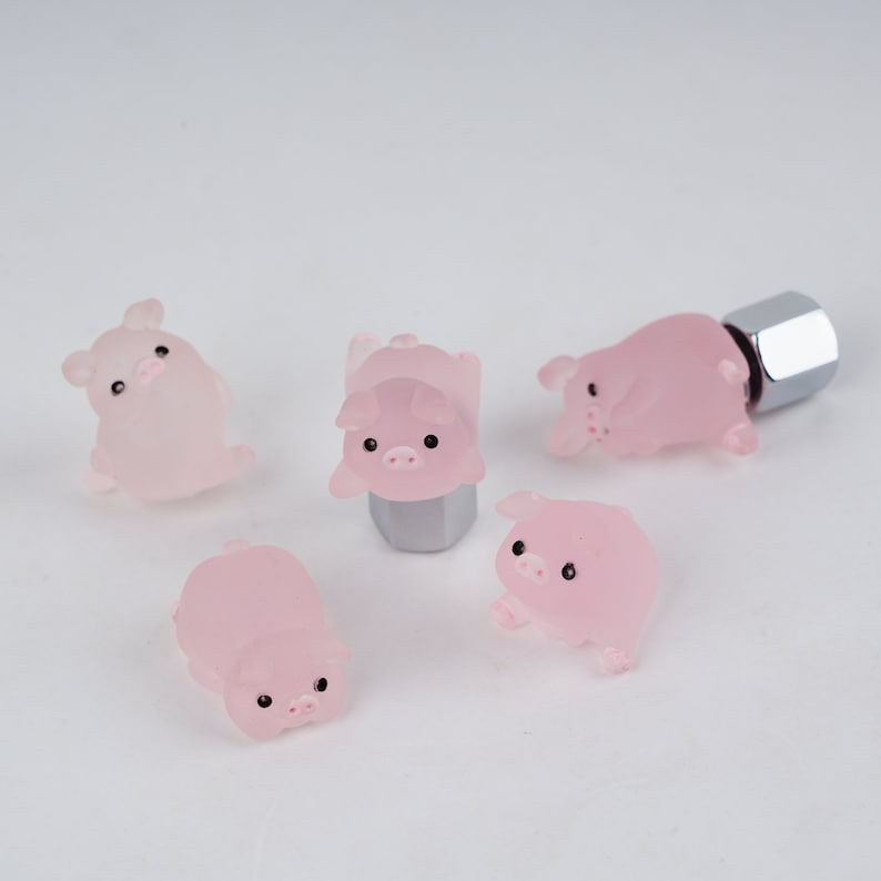 Pink Pig Valve Stem Cover, Unique Pink Tire Valve Caps,pig Tire Valve ...
