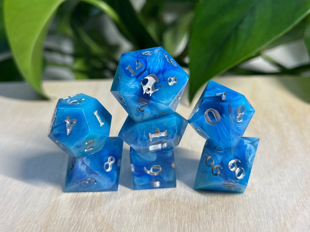 Water Spirit Handmade Sharp Edge Dice Dice Set for - Etsy