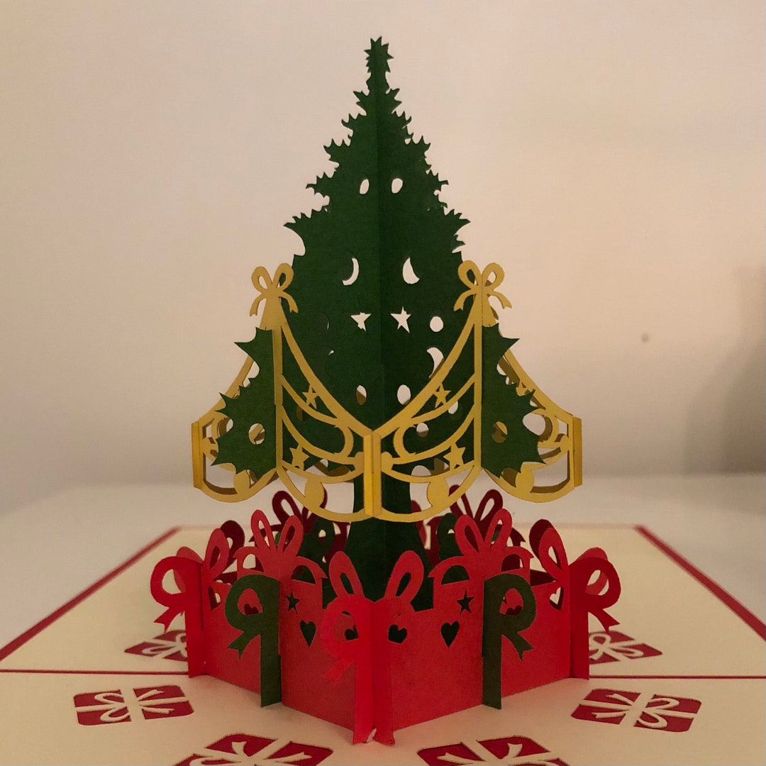 Christmas Tree and Presents Pop up Card Christmas Tree and - Etsy