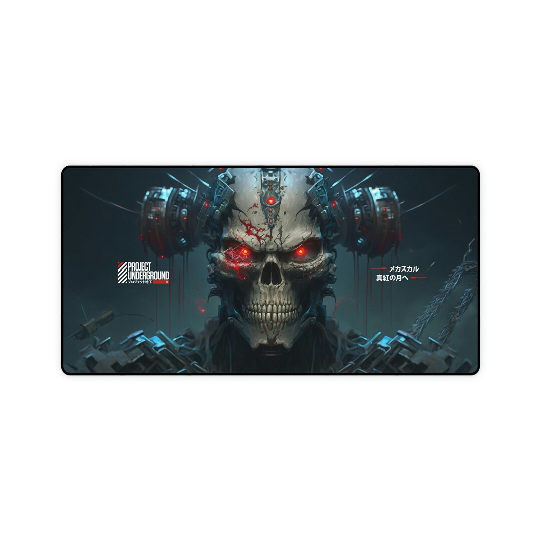 Pyroclasm, Limited Edition Mecha Skull Gaming Mousepad, Desk Pad, Sci ...
