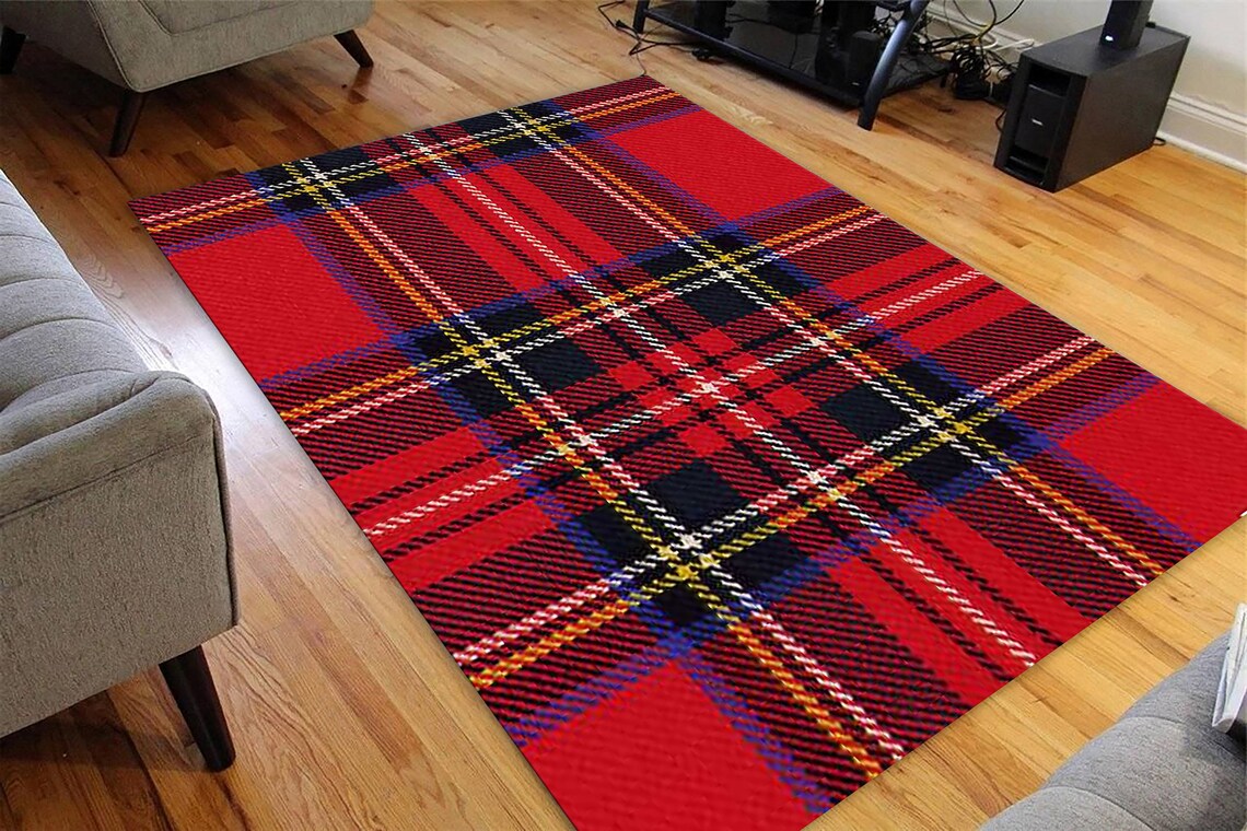 Traditional Scottish Rug, Scottish Design, Colorful Rug, Home Decor ...