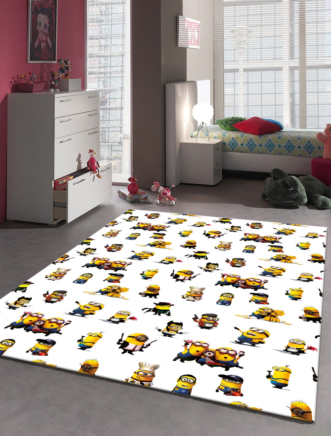 Minions Rug / Minions Cartoon / Kids Game Rug / Play Room - Etsy