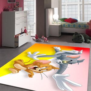 Tom and Jerry Rug Young Room Rug Art Design Rug Livingroom - Etsy