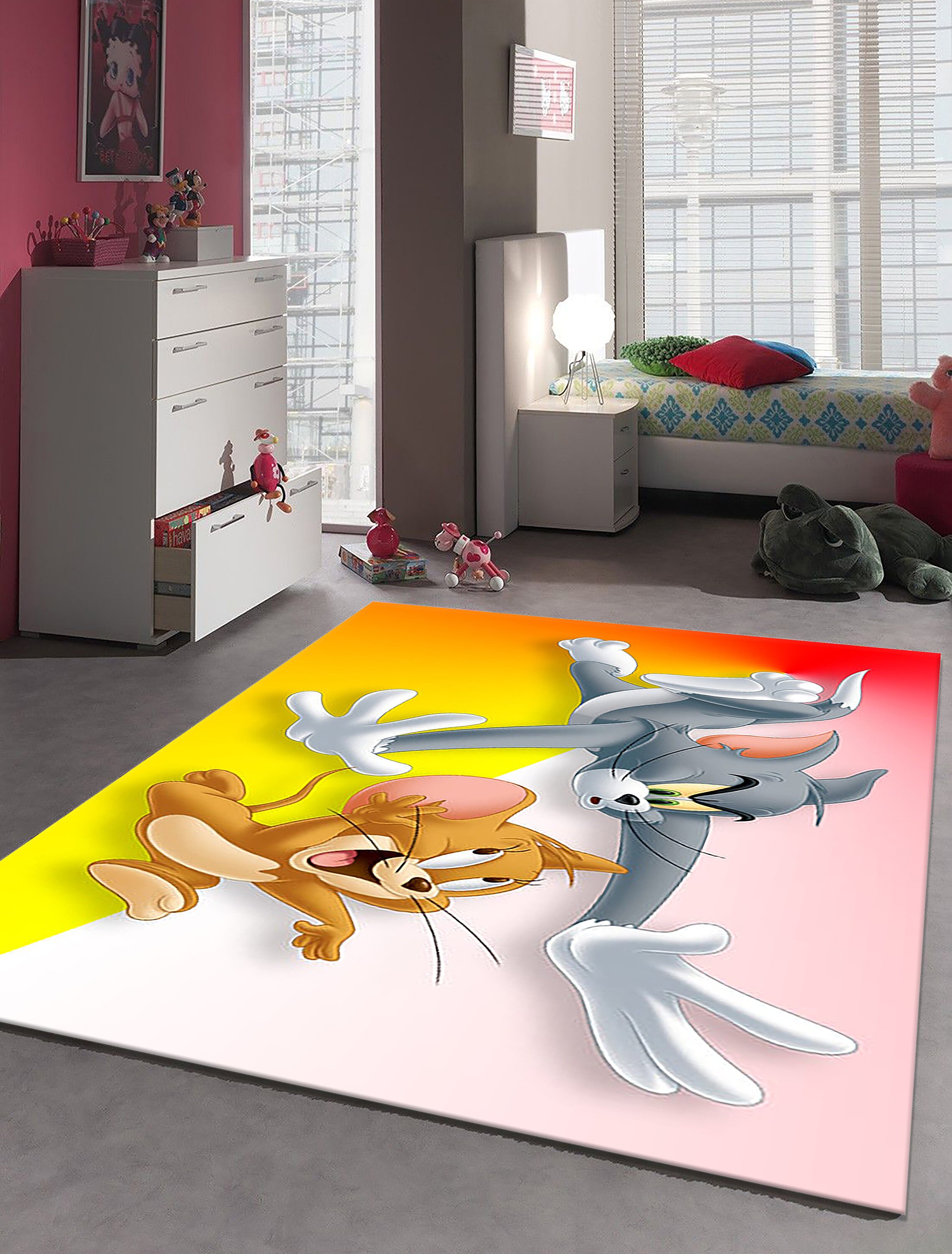 Tom and Jerry Rug Young Room Rug Art Design Rug Livingroom - Etsy