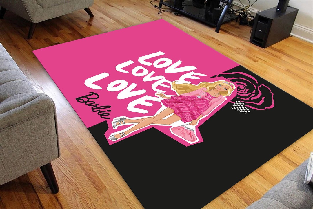 Barbie Area Rug / Barbie Fashion / Pink Lip Carpet / Baby Room - Etsy