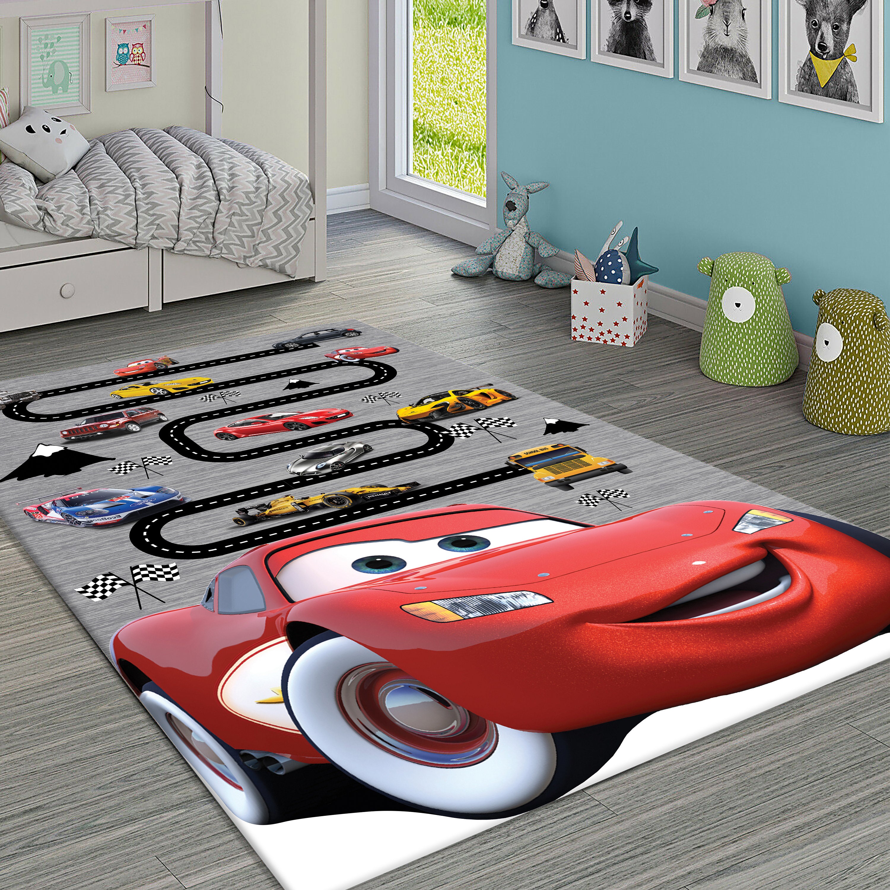 Lightning McQueen Disney Rug, Disney Fan Decor sold by Poppy-Unilateral ...