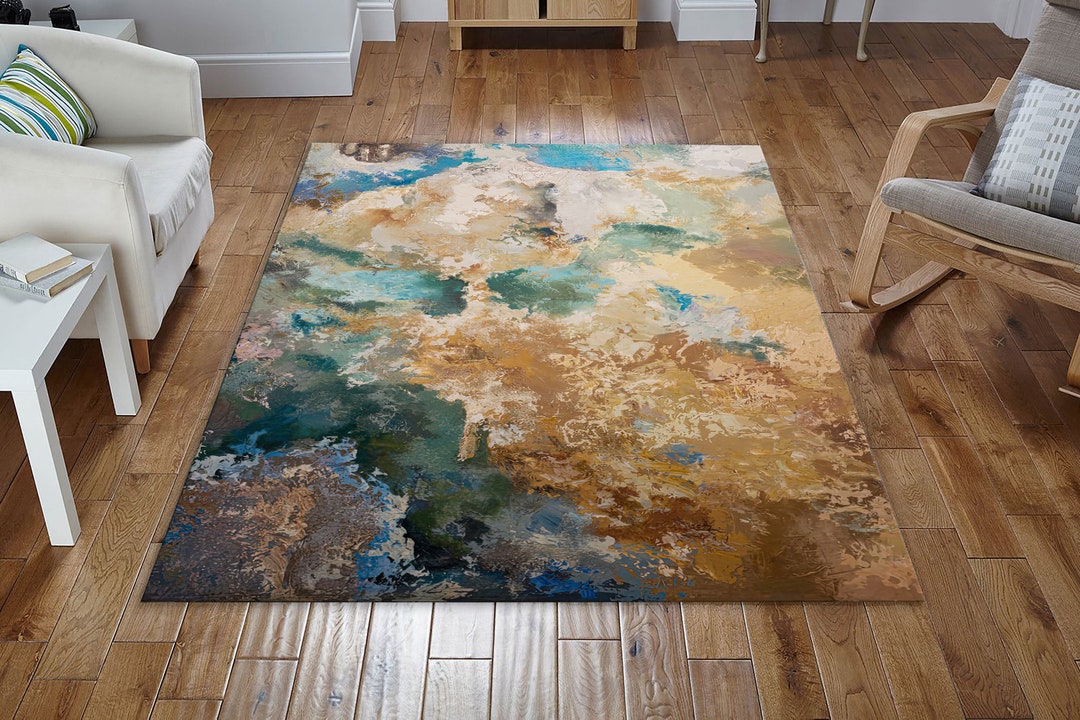 Abstract Rug,landscape Carpet,art Rug,artistic Carpet,living Room Rug ...