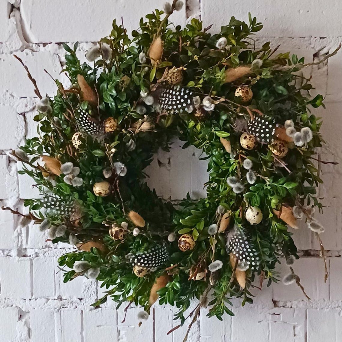 Lovely Handmade Natural Boxwood Door/ Wall/ Original Easter Spring ...